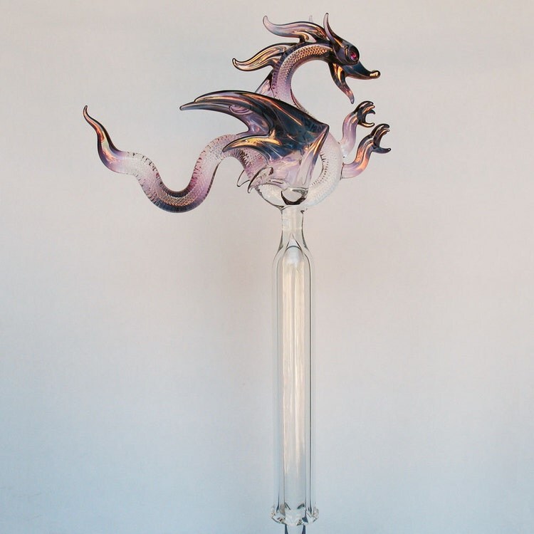 Dragon Christmas Tree Top Topper Blown Glass by ProchaskaGallery
