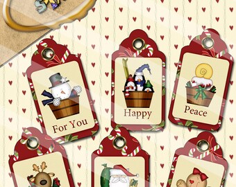 Digital Printable Gift Tags With Penguins by CooperStation on Etsy