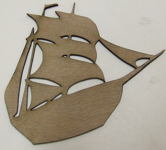 Sailing Ship / Pirate Ship Wood Cut Out Laser Cut
