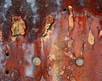Abstract Fine Art Photography Industrial Rust by sherilwright