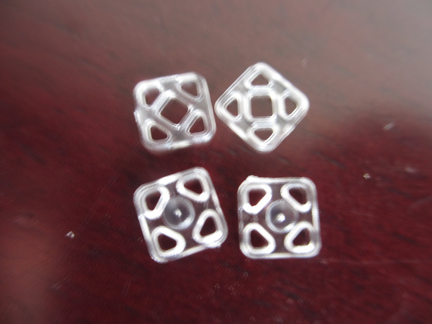 36 Sets 6mm Small Clear Plastic Square Snap Fasteners Press