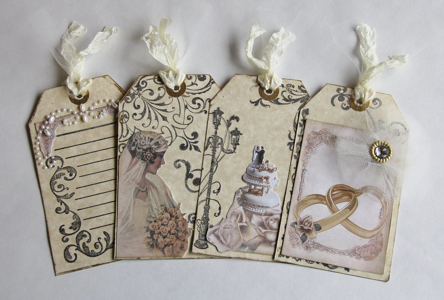 5 x 3 Wedding Day Tags for Scrapbooking Mini Albums Gift