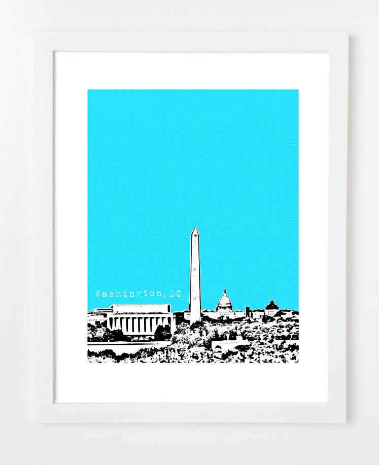 Washington DC Art Poster USA City Skyline Print
