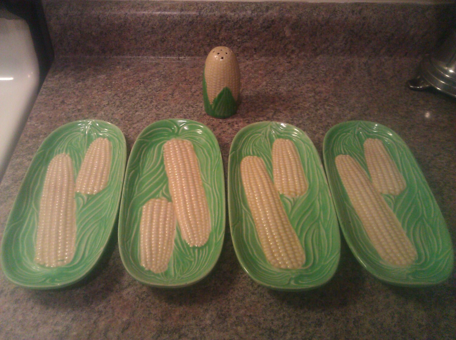 Vintage Mid-Century Ceramic Corn Serving Tray Set – Made In Japan ...