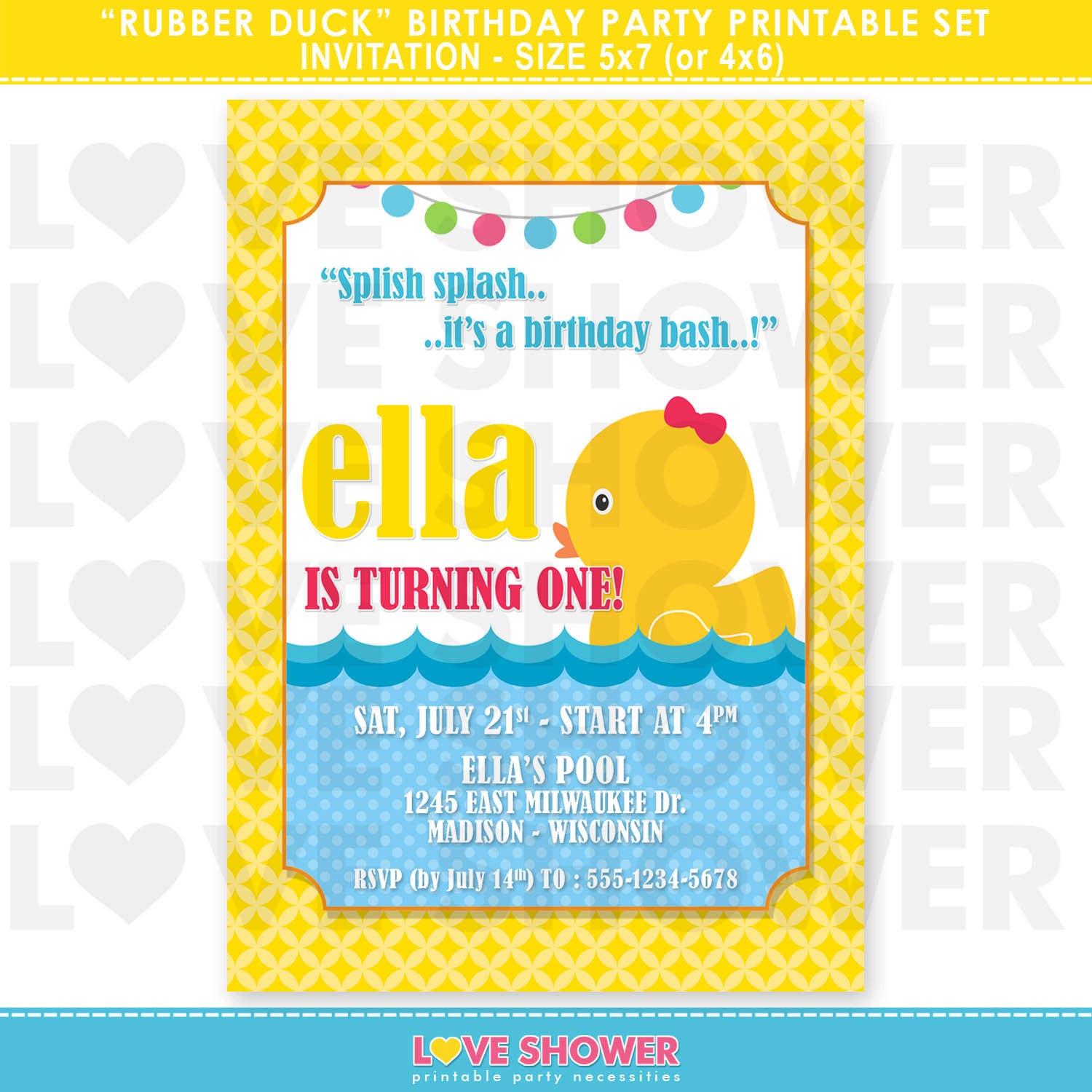 Printable Invitations Duck