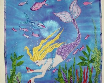Quilted Mermaid Wall Hanging