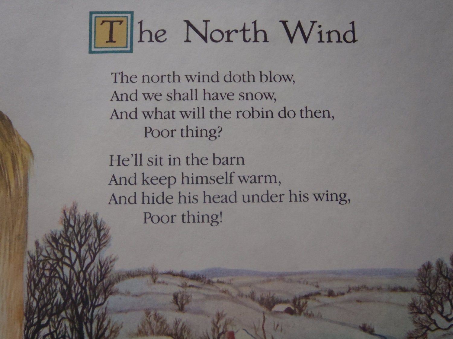The North Wind / Eloise Wilkin Vintage Childrens Illustration