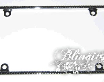 Rhinestone license plate frame | Etsy