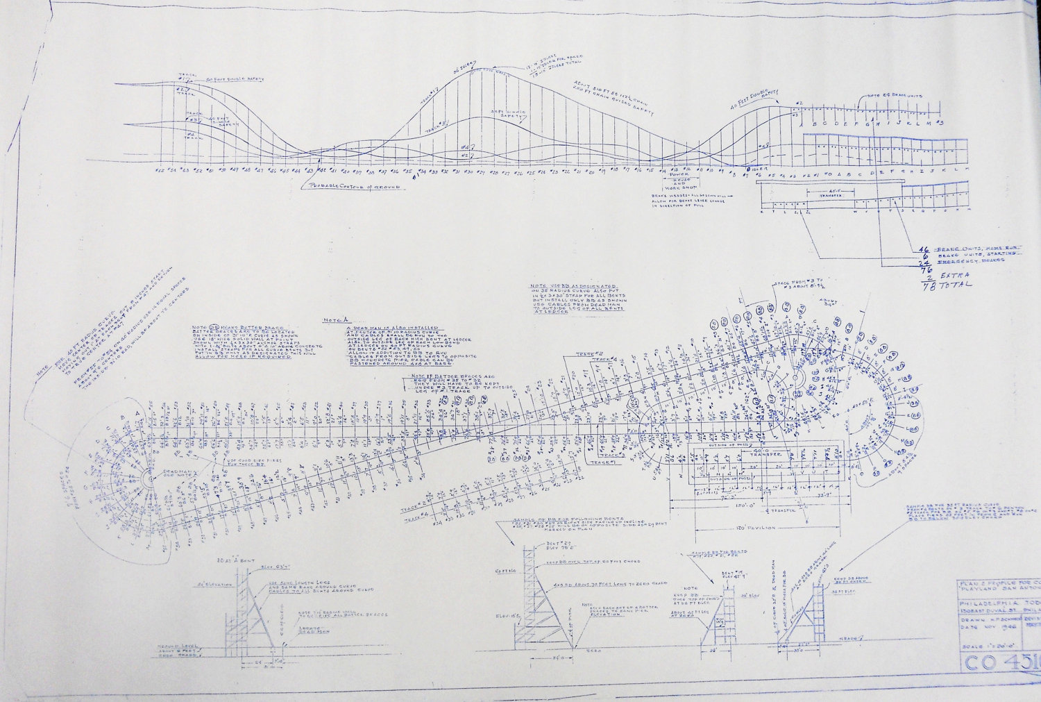 Playland Wooden Rollercoaster Blueprint by BlueprintPlace on Etsy