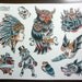 Horror: Traditional Tattoo Flash Sheet