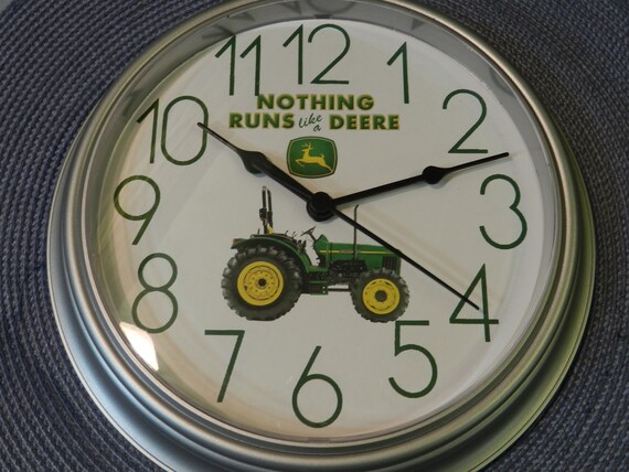 Items similar to John Deere Wall Decor Clock on Etsy