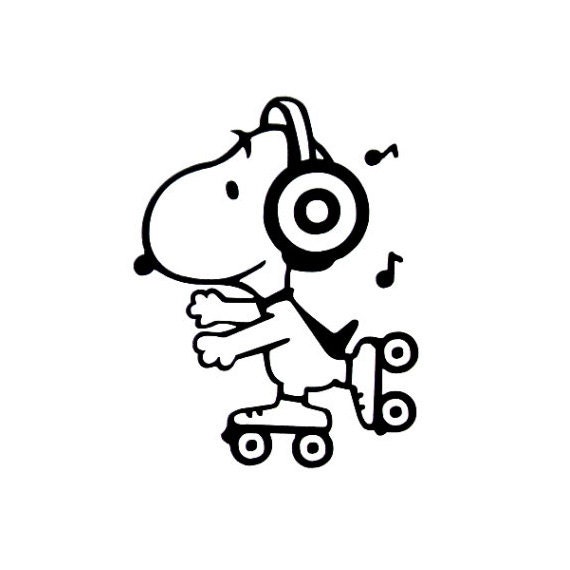 Disco Snoopy Vinyl Decal Sticker