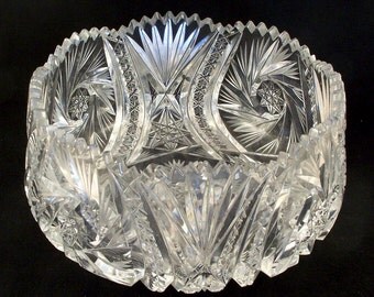 REDUCED 1940's Lead Crystal Bowl Gorgeous and Well Preserved WAS 74.00