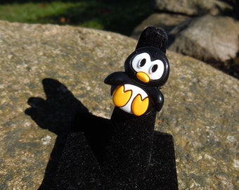 Penguin ring | Etsy