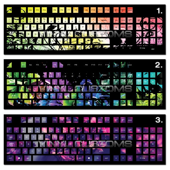 PC Mechanical Keyboard Cherry MX Keycaps Vinyl Decal Sticker