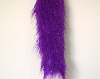 Purple fox tail | Etsy