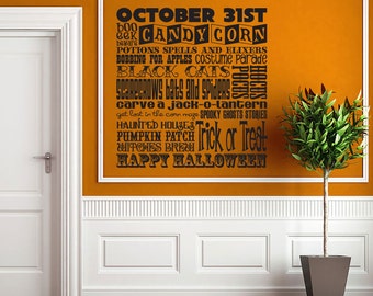 Broom Hildas Magic Shop Sign Wall Decal by wordybirdstudios