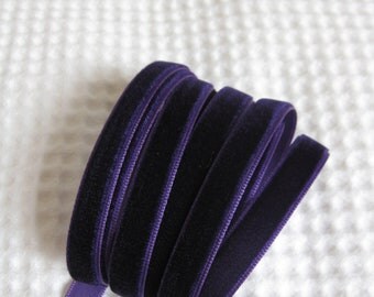 Purple velvet ribbon | Etsy