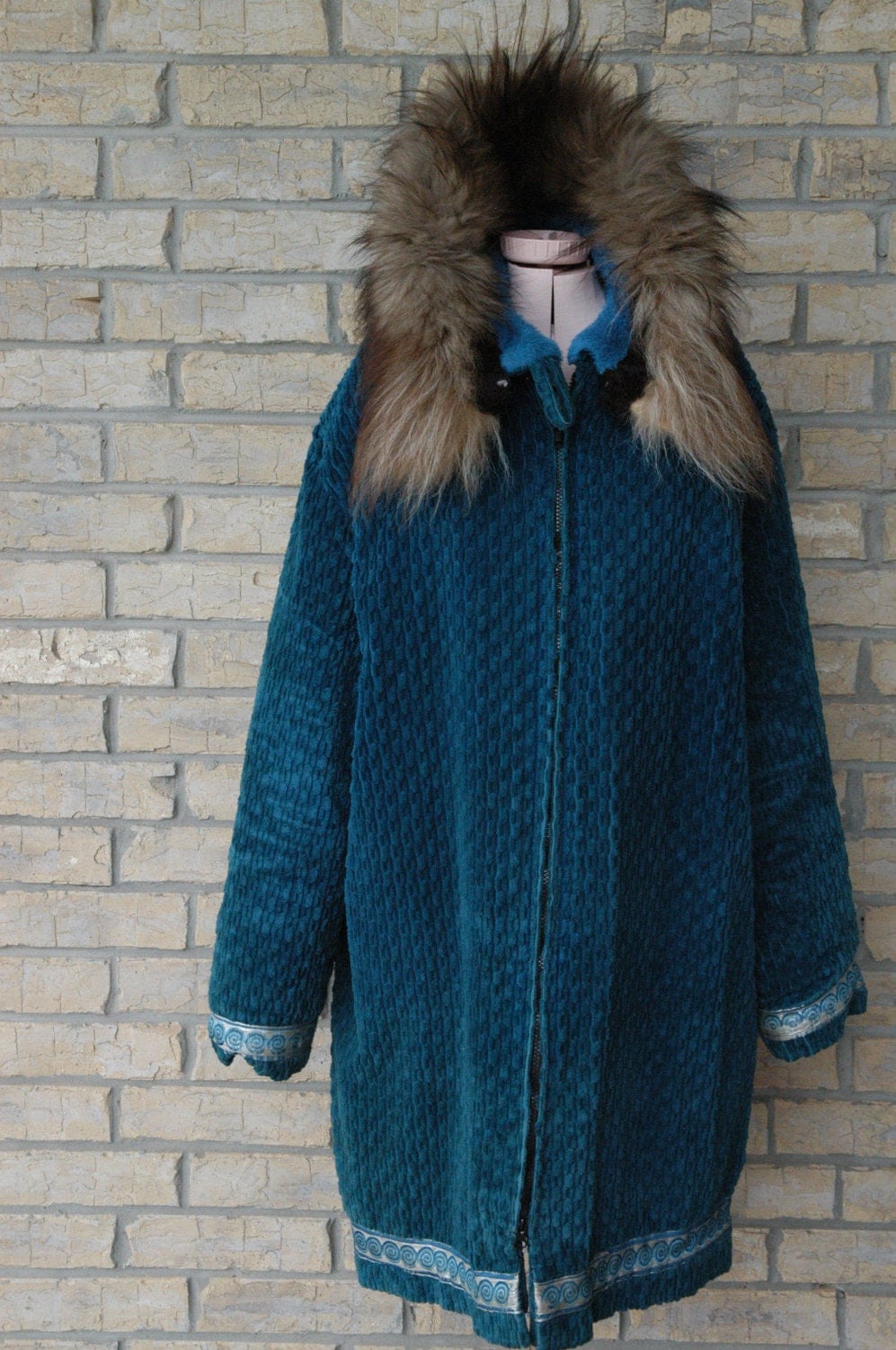 Authentic Alaskan Parka with Wolf Trim Hood Vintage Winter