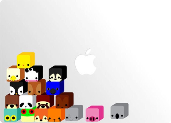 Cute Cube Animals Decal