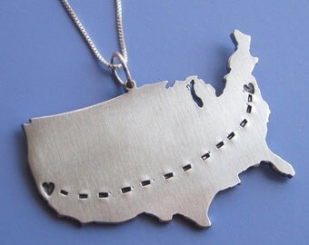 Custom State Map Necklace by sudlow on Etsy