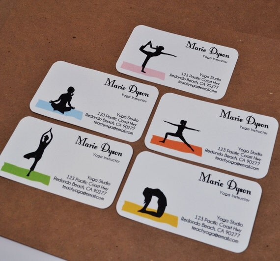 Custom Yoga Business Cards Calling Cards 00112