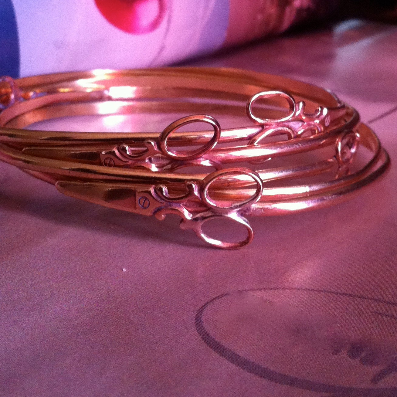 Hair Stylist Scissor Bangle Bracelet Bohemian Gypsy