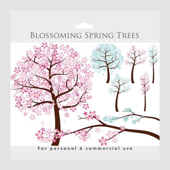 Flowers tree clipart spring clip art flowering tree.