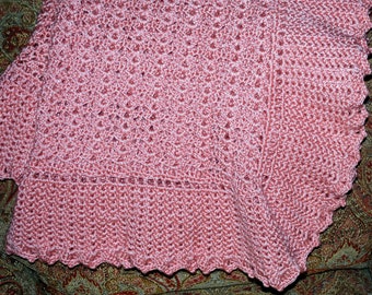 Crochet PATTERN Heirloom Baby Blanket Lacy Heirloom Baby
