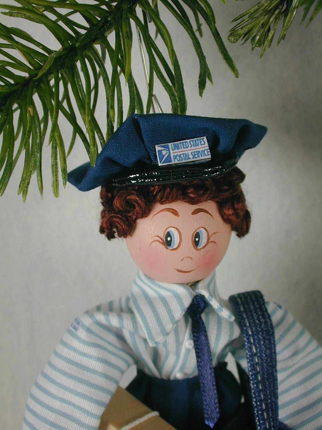 Postal Person Clothespin Doll Ornament Mail Carrier Ornament