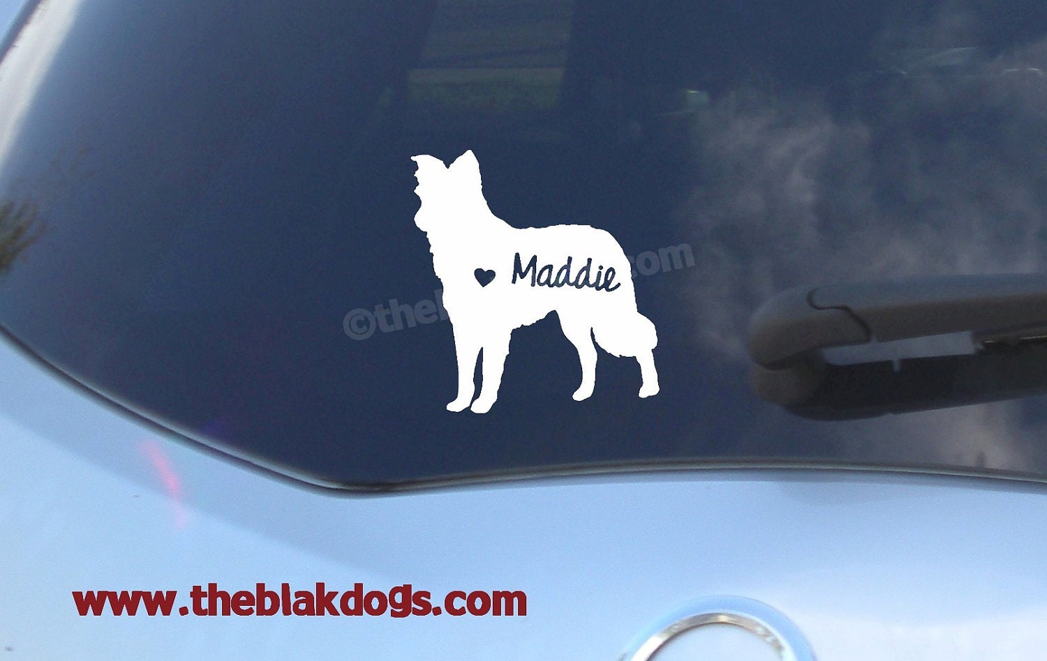 Border Collie Silhouette Vinyl Sticker personalized Car