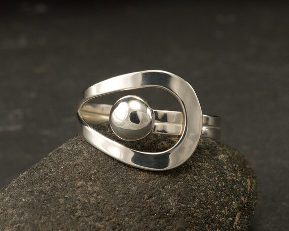 Items similar to Sterling Silver Ring- Simple Silver Ring- Modern ...