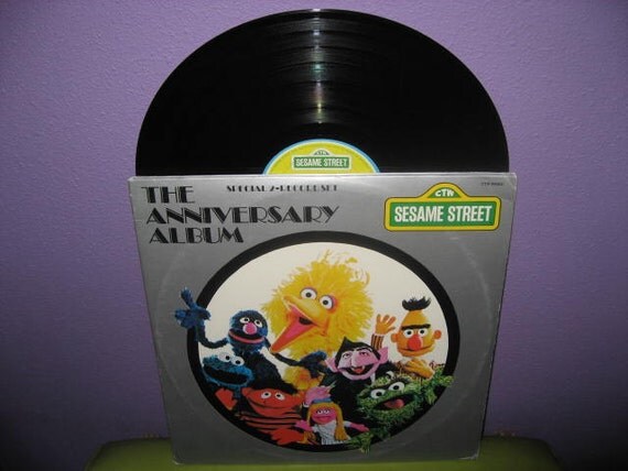 Rare Vinyl Record Sesame Street 10th Anniversary Album Double