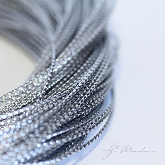 Metallic Silver String Braid Cord Jewelry by j2studioscraft
