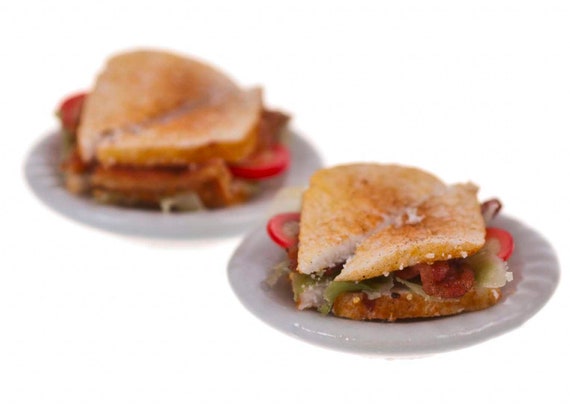 BLT toasted sandwiches for two miniature food