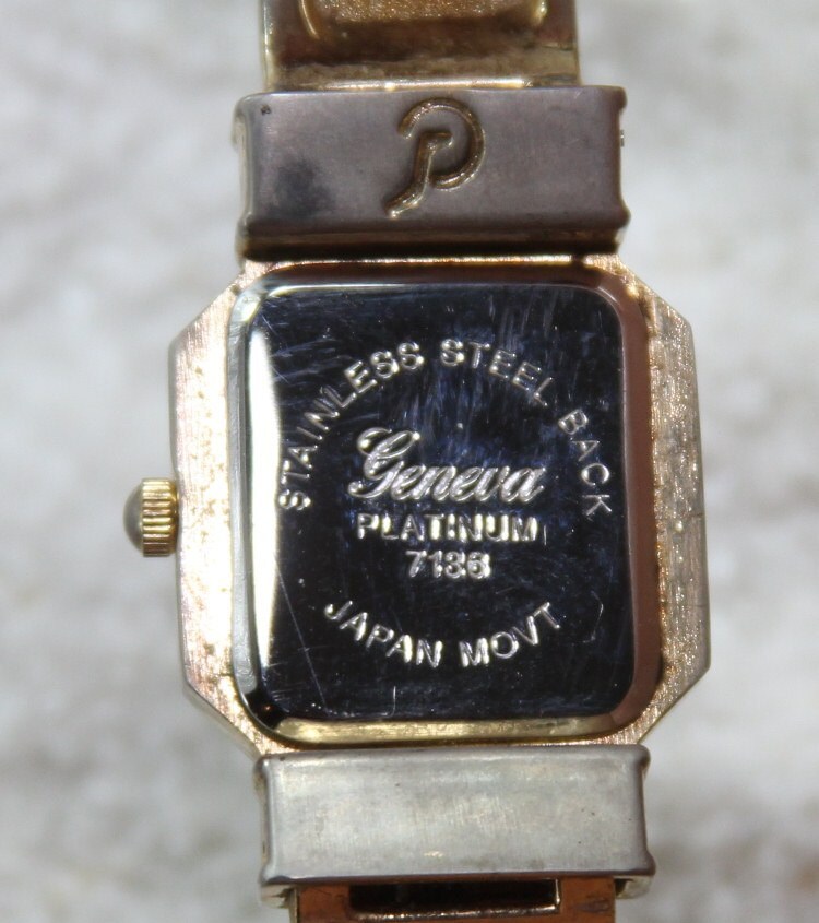 Vintage Geneva Wrist Watch TM Platinum 7136 Japanese Movement