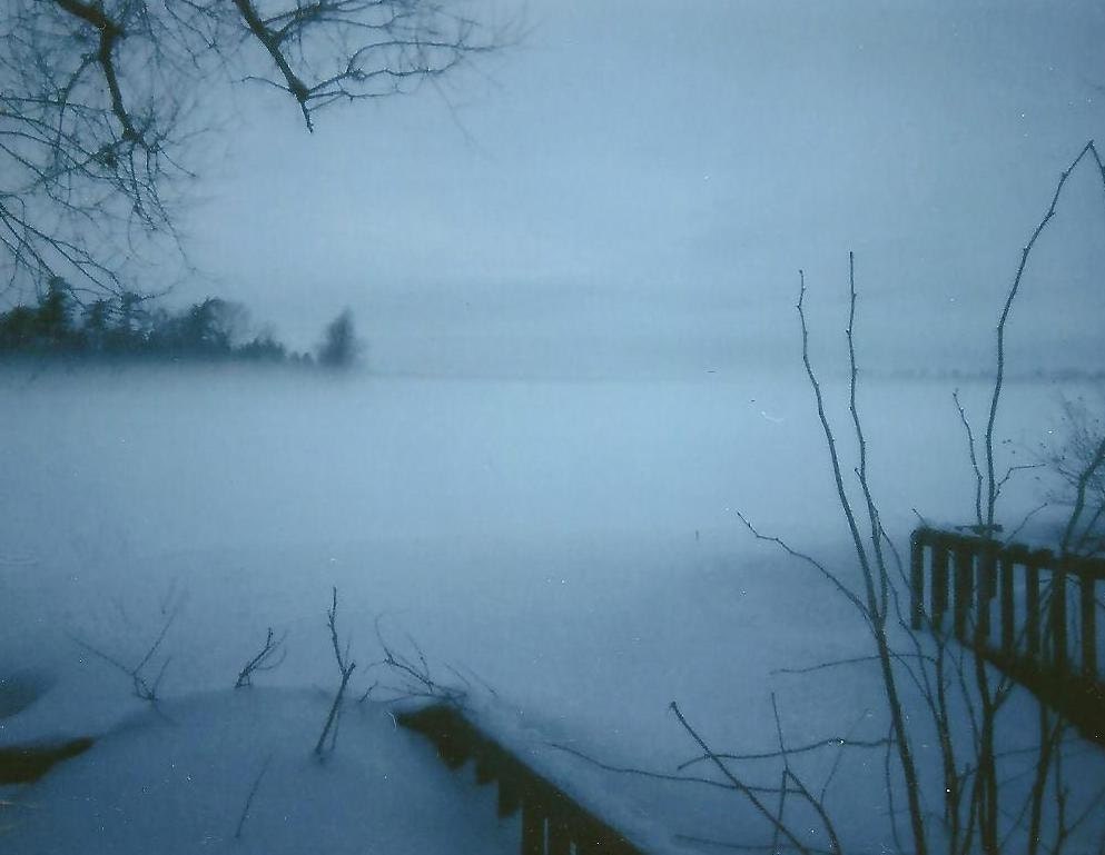 Winter Morning Fog Over The Lake Blue Fog Nature by TheOldBarnDoor