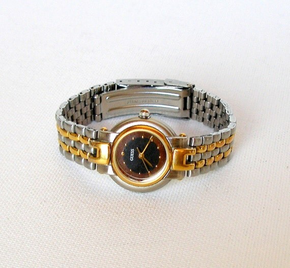 Vintage Guess Women's Designer Watch Stainless & Gold