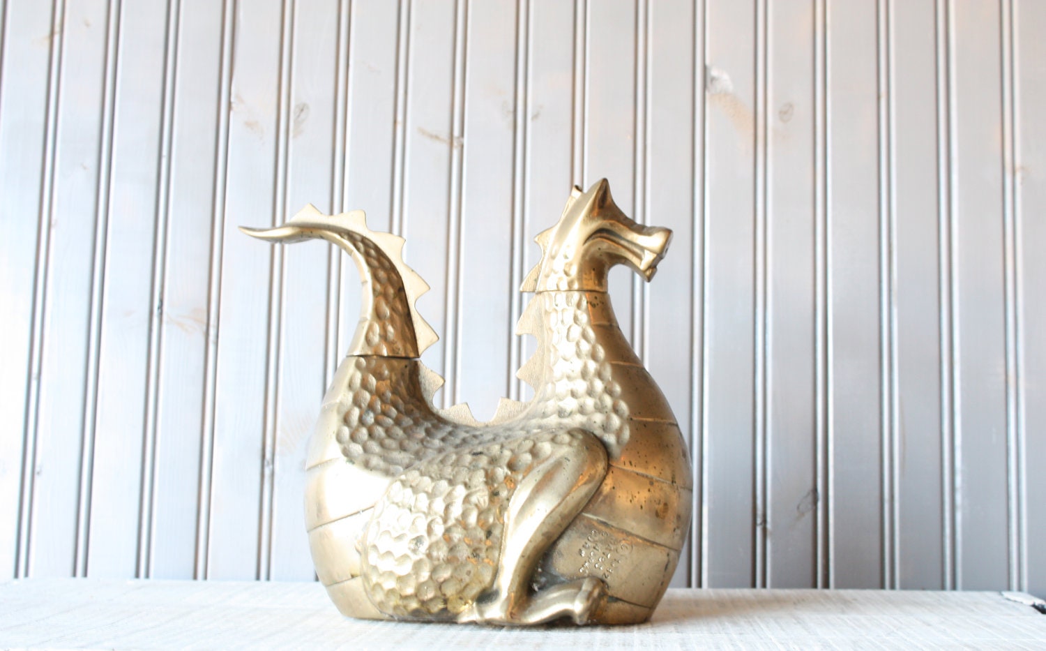 Brass Dragon Wood Stove Steamer // Humidifier