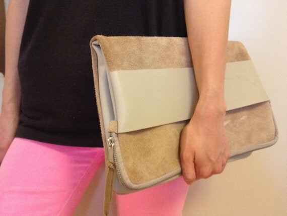 Items similar to Large Portfolio Clutch - Leather on Etsy