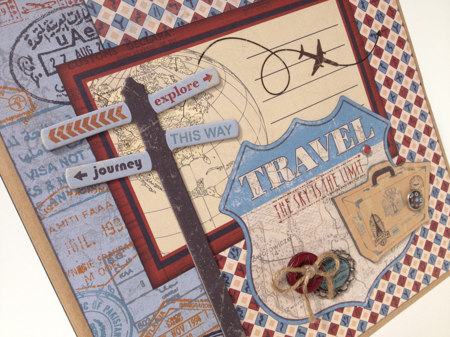 SALE Travel Scrapbook Album Kit
