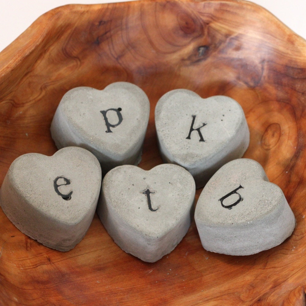 monogram decor // concrete letter // cement initial by 645workshop