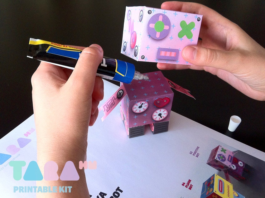 DIY Printable Cutout Dolls Set of 4 DIY Paper Toy by TaraHandmade