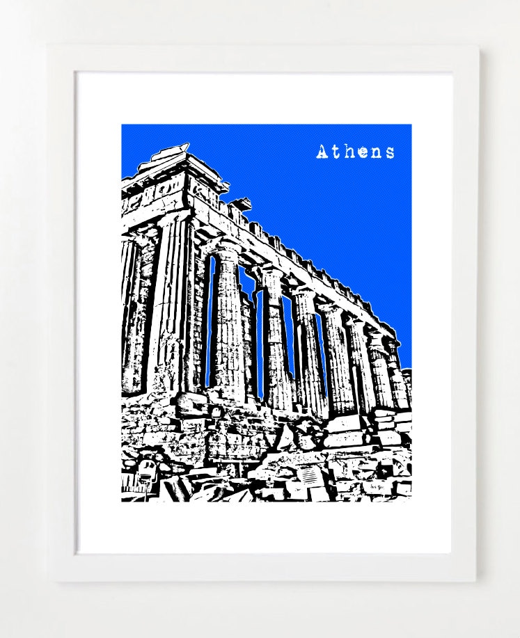 Athens Greece Poster Athens Greece City Art Print Athens