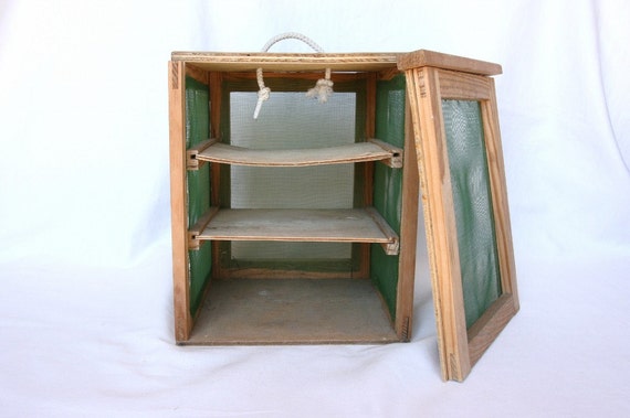 French vintage cheese larder food storage cabinet kitchen