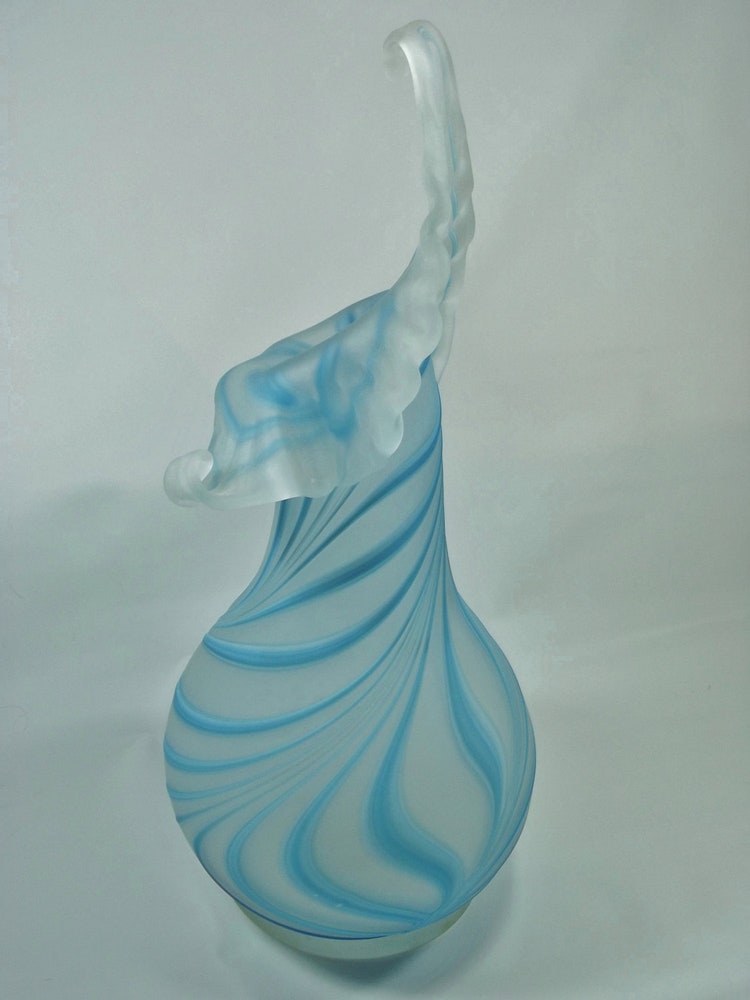 Baijan Glass Vase By Essie Zareh One Of A Kind by DecadesEmporium