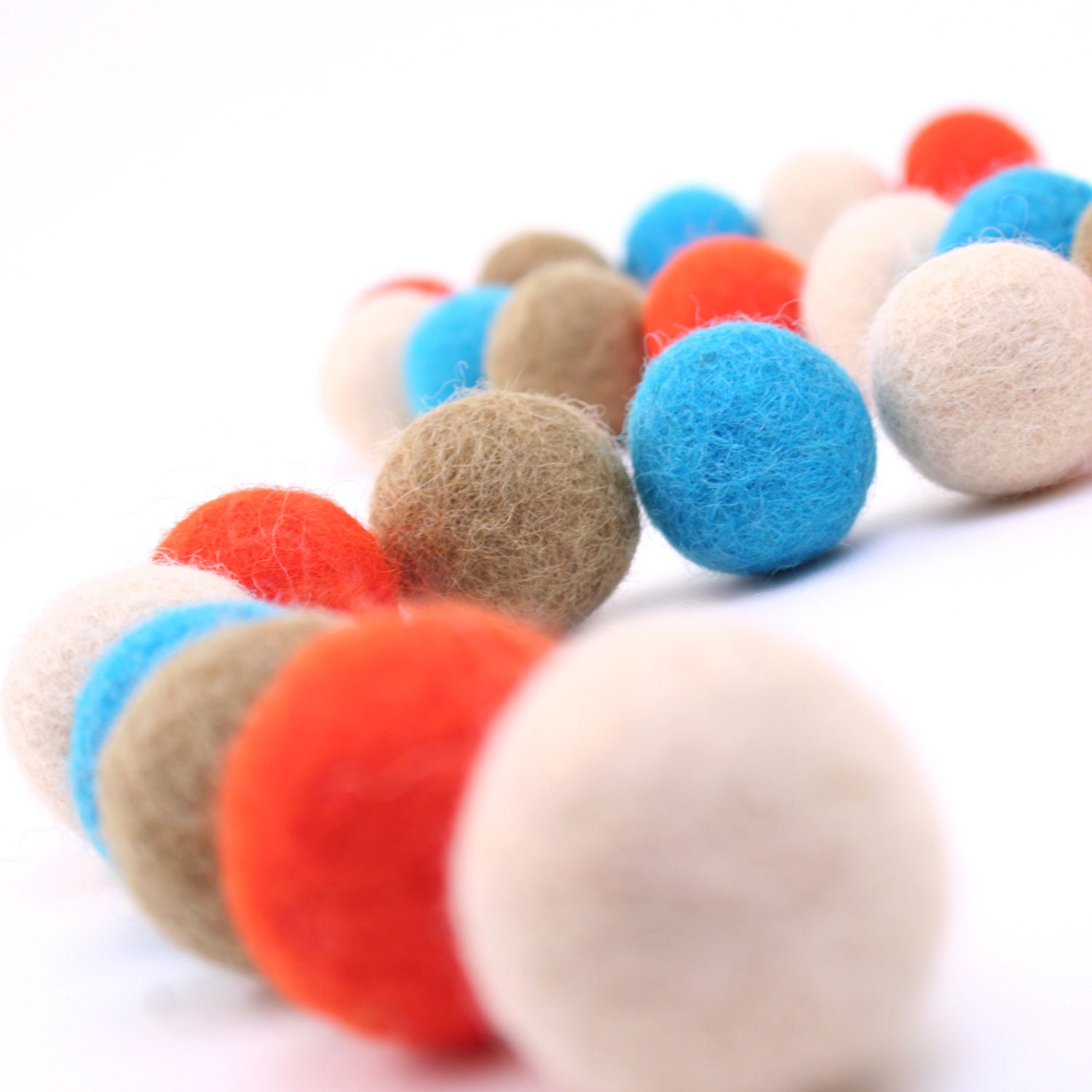 Felt Balls // DIY Garland // DIY Mobile // Fiesta Color Set