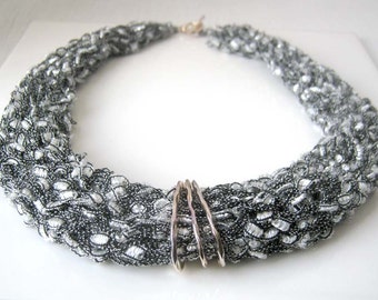 Popular items for knitted necklace on Etsy