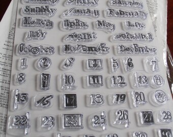 Popular items for month stamps on Etsy