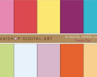 Solid Color Digital Paper 'Pink Shades' Printable